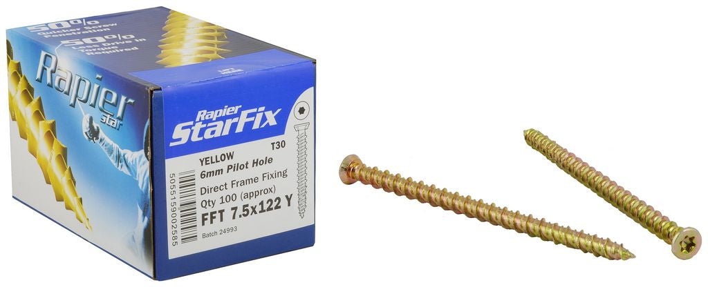RAPIER STARFIX 7.5X122mm FRAME FIXING ( 7 ) – BW Hardware